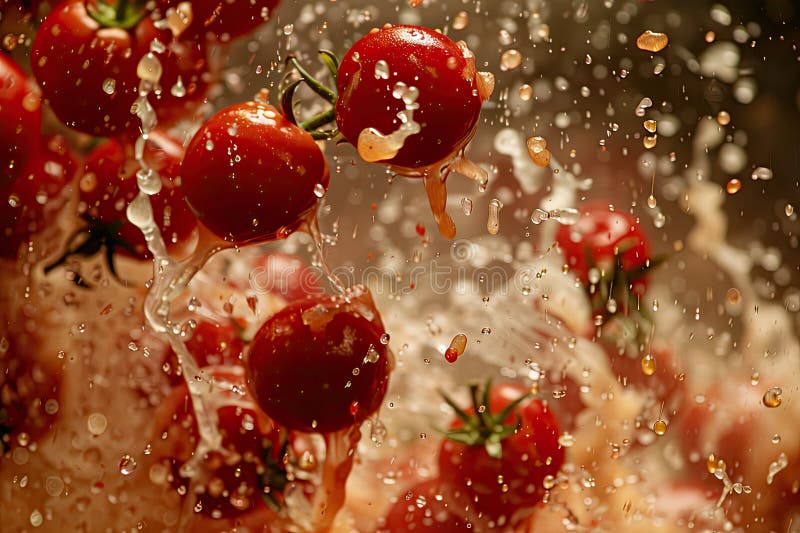 Tomato splash stock illustration. Illustration of christmas - 370638021