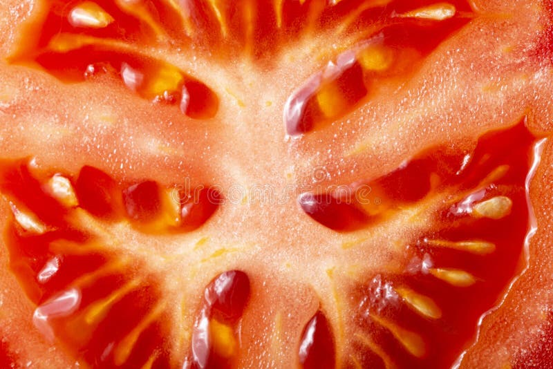 Tomato Texture As a Background. a Close Shot of a Tomato. Stock Photo ...