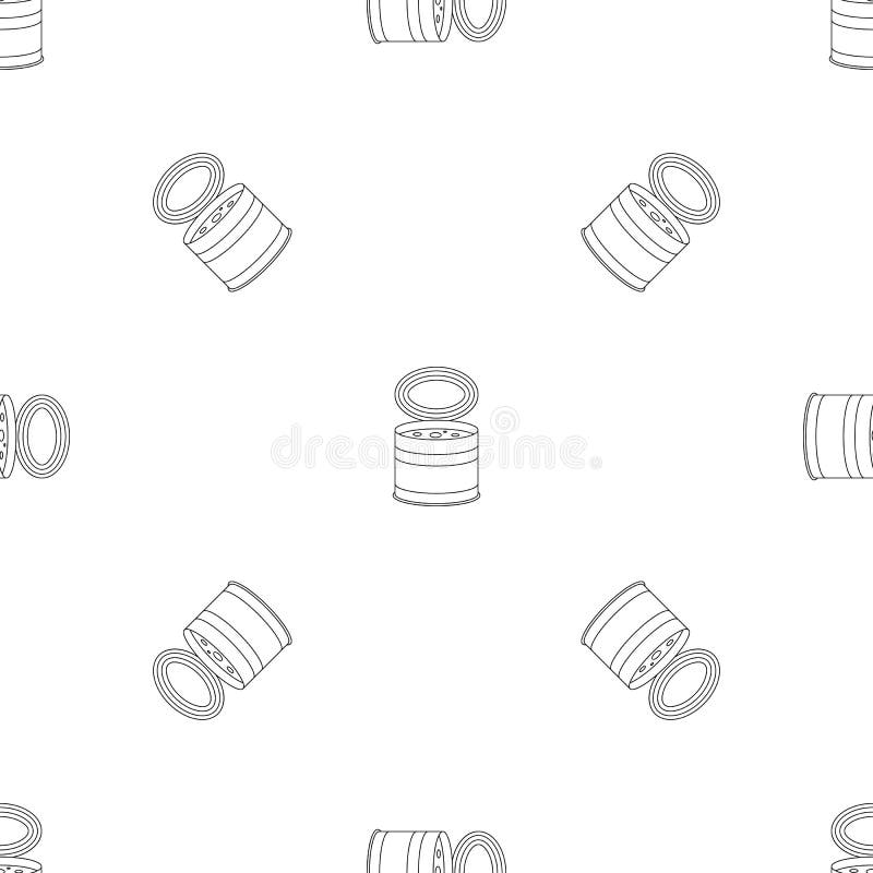Tomato Tin Can Pattern Seamless Vector Stock Vector - Illustration of ...