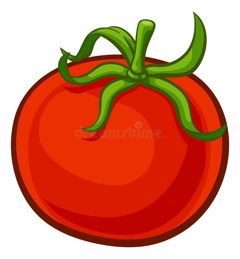 Tomato Vegetable Cartoon Food Drawing Stock Vector - Illustration of ...