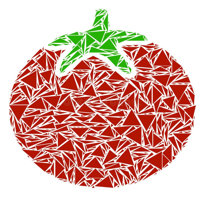 Tomato Vegetable Collage of Triangles Stock Vector - Illustration of ...
