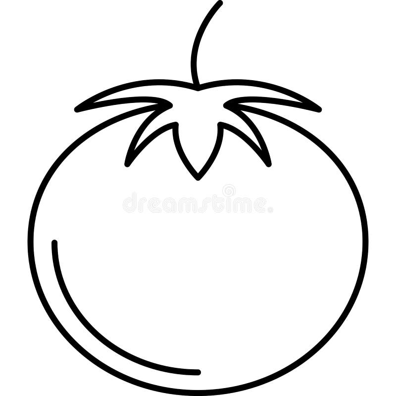 Tomato Vegetable Icon Vector Outline Stock Vector - Illustration of ...