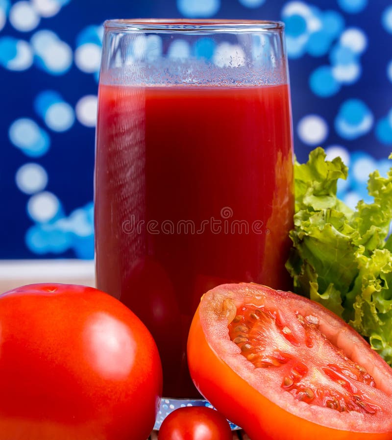 Tomato Vegetable Juice Means Thirsty Drink and Drinks Stock Image ...