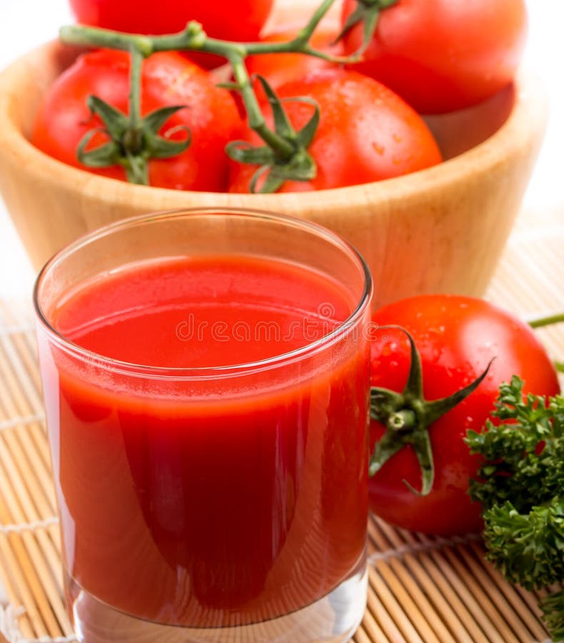 Tomato Vegetable Juice Means Beverage Drinks and Drinking Stock Photo ...