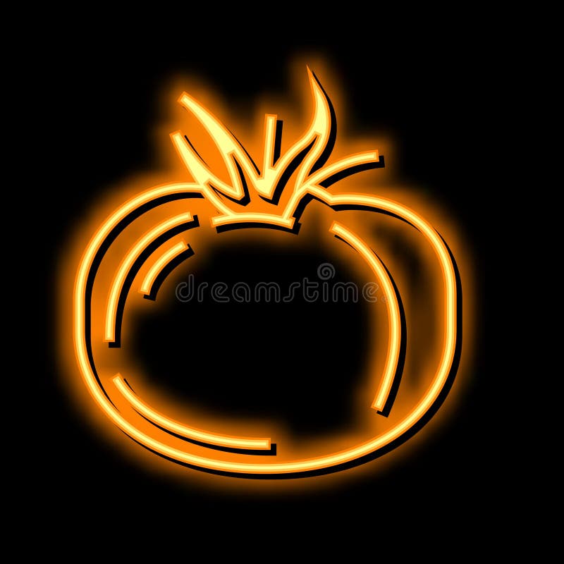 Tomato Vitamin Vegetable Neon Glow Icon Illustration Stock Vector ...