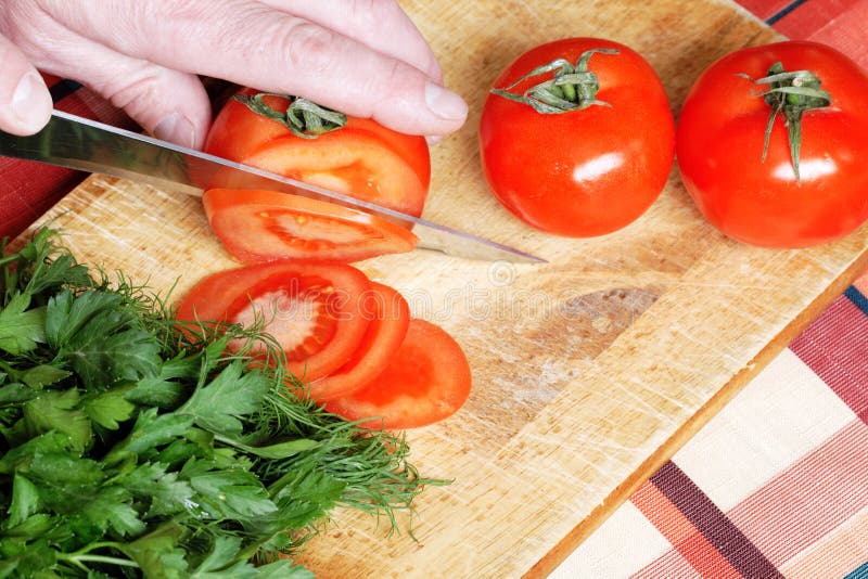 Tomatoes Cutting Picture. Image: 8690766