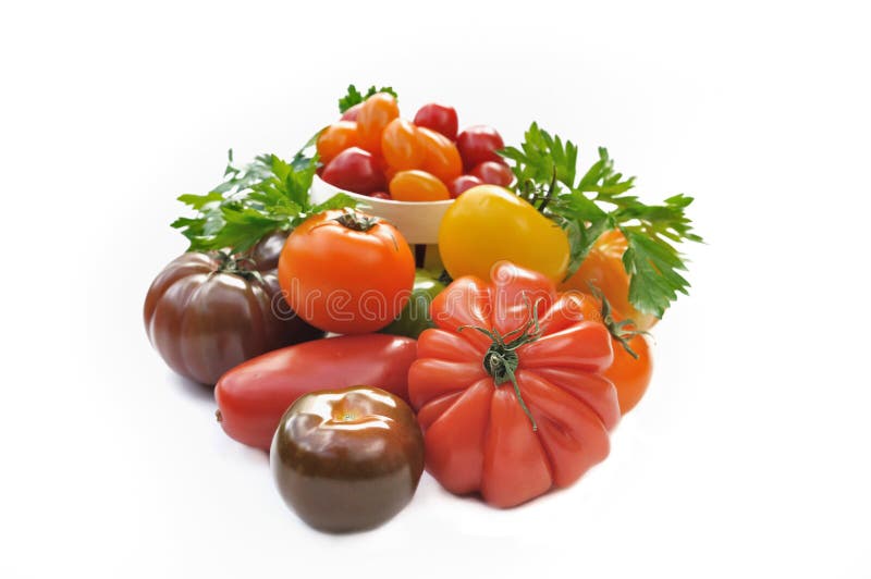 Tomatoes with Different Colors and Form Stock Image - Image of fresh ...