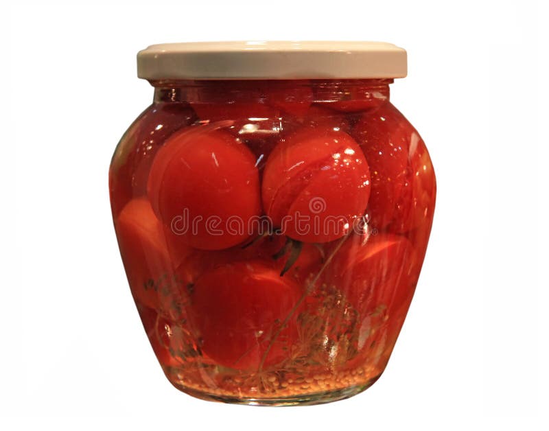 Tomatoes in jars stock photo. Image of tasty, house, sauce - 23727172