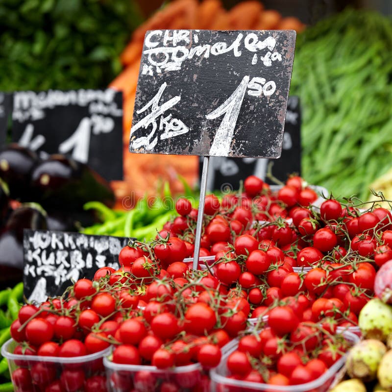 Tomatoes on market stock photo. Image of ripe, figs, market - 23360618