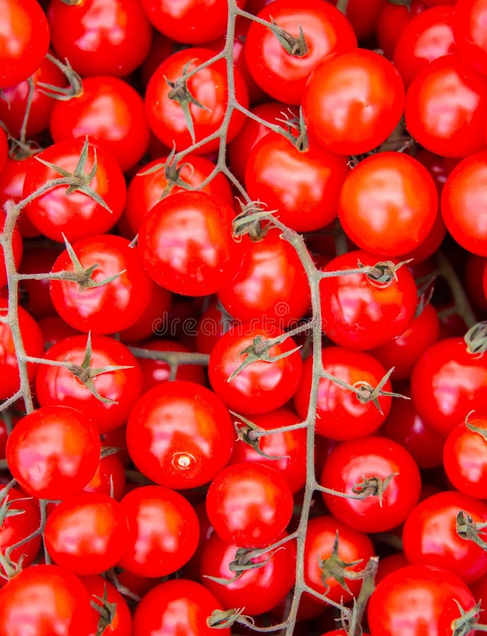 Tomatoes at the Market Display Stall Stock Image - Image of buying ...