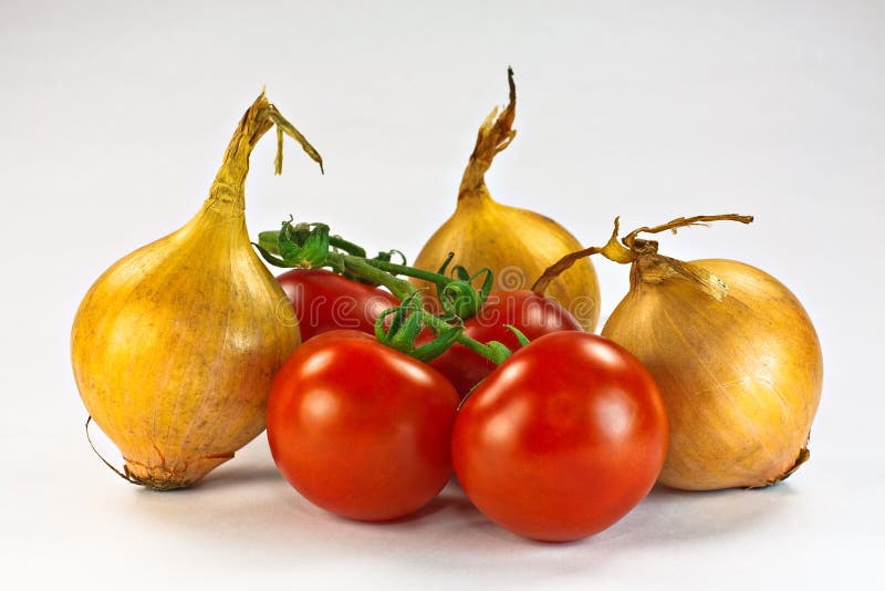 Tomatoes and onions stock image. Image of ingredient - 19685211