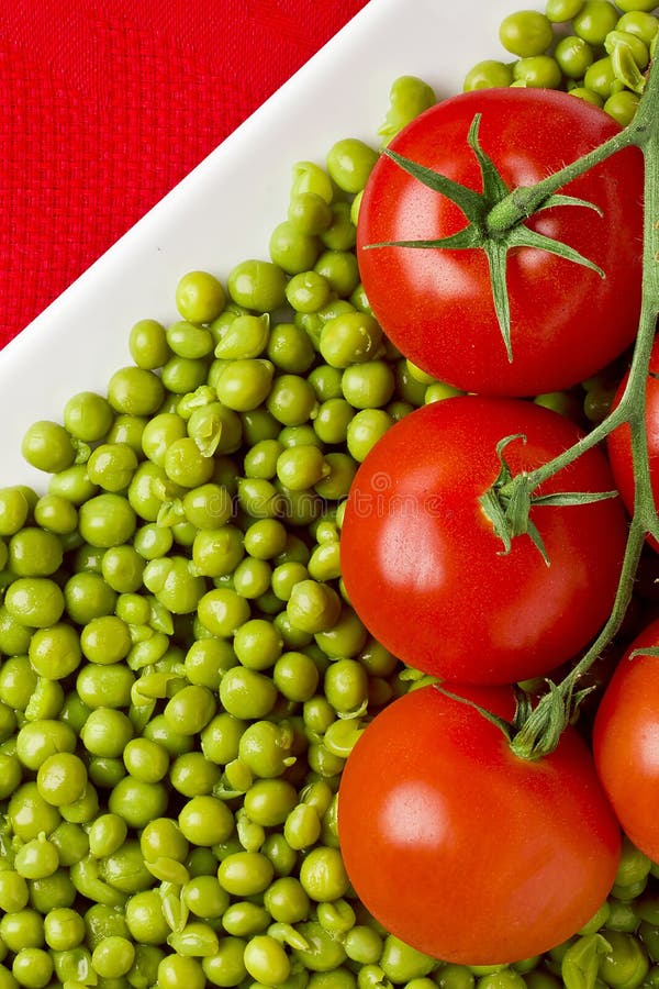 Tomatoes and Peas stock photo. Image of shiny, full, conservated - 26316074
