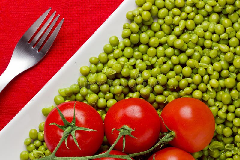 Tomatoes and Peas stock image. Image of nutrient, culinary - 28989343