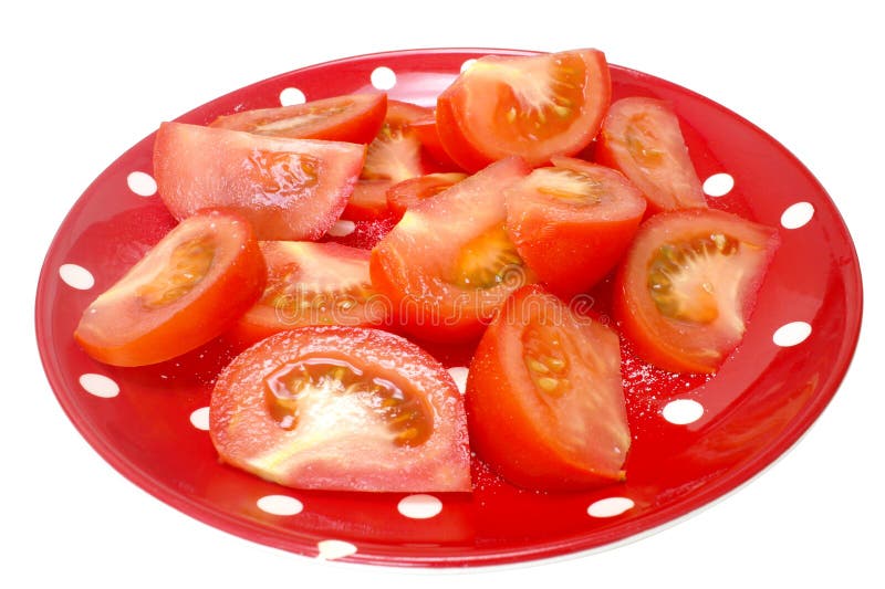 Tomatoes on plate stock image. Image of diet, nutrtion - 24833771