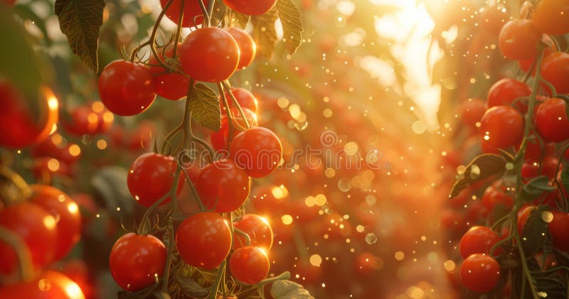 Tomatoes and Ripe Tomatoes Growing in the Field Stock Photo - Image of ...