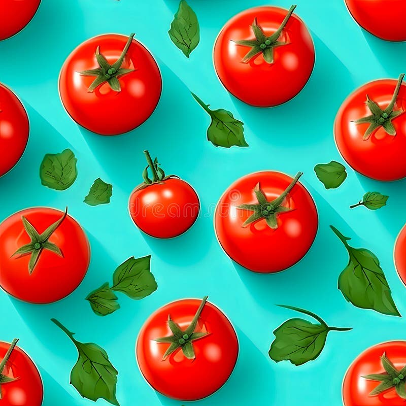 Tomatoes with Shadow Pattern Banner Wallpaper Simple Stock Image ...