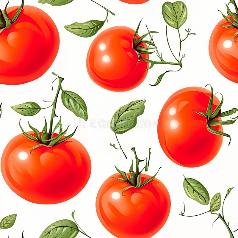 Tomatoes with Shadow Pattern Banner Wallpaper Simple Stock Photo ...