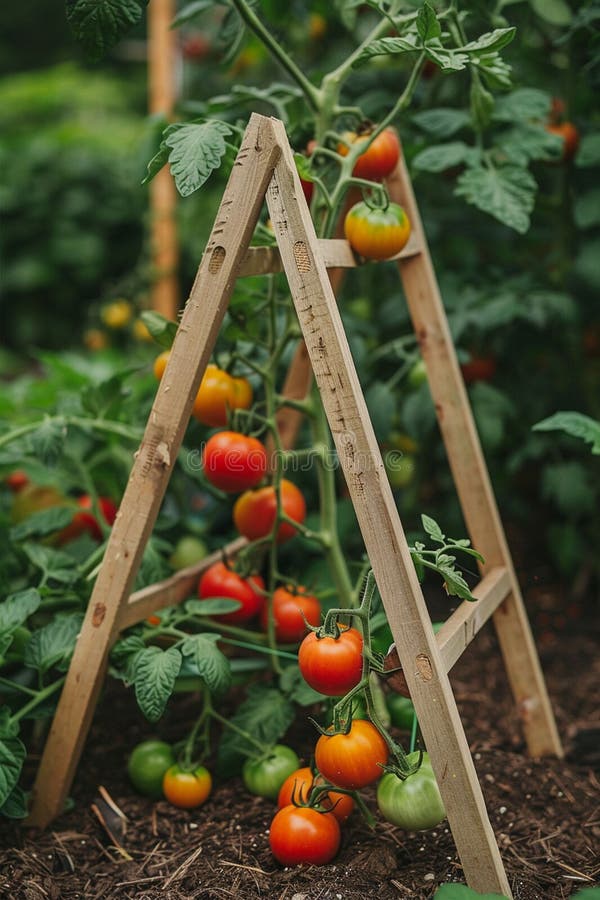 Tomatoes on Vine, Glowing Shiny Fresh Tomatoes AI Stock Illustration ...