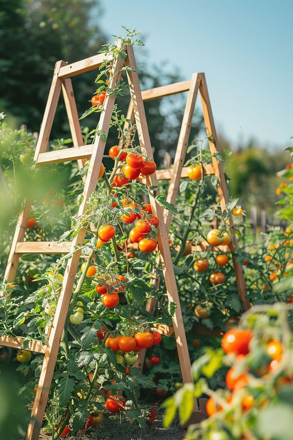 Tomatoes on Vine, Glowing Shiny Fresh Tomatoes AI Stock Illustration ...