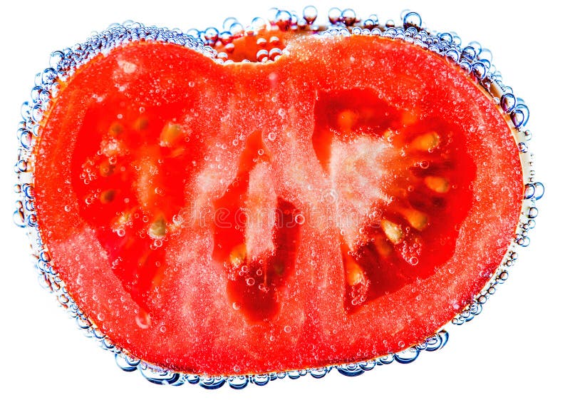 Tomatoes in water stock image. Image of flowing, bubble - 54790469
