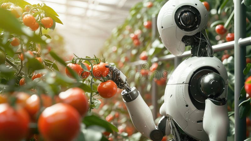 Tomatos Beeing Picked by Artificial Intelligence Robots from Greenhouse ...