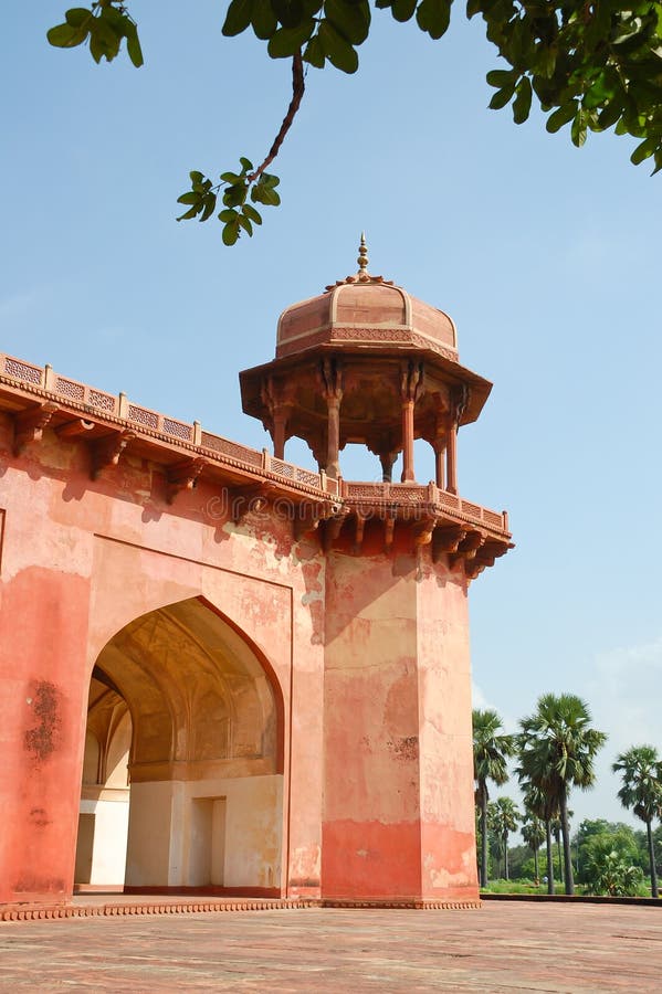 Ornate Facade of Akbar S Tomb. Agra, India Stock Image - Image of india ...