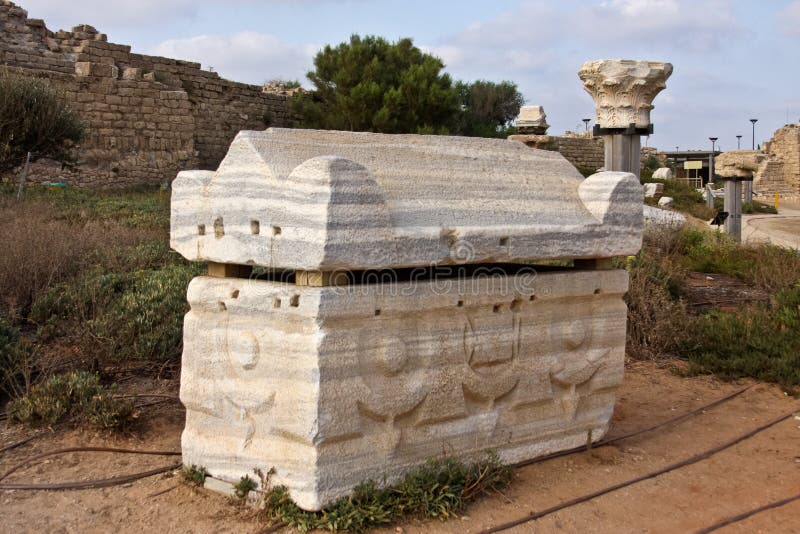 Tomb in Caesarea stock image. Image of tourism, wall - 26536061