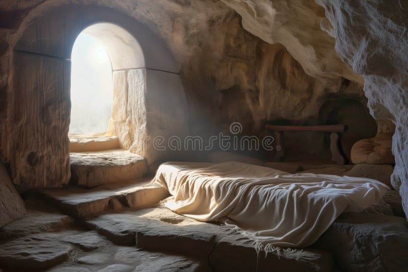 Tomb Cave is Empty As Symbol of Christ Resurrection Stock Photo - Image ...