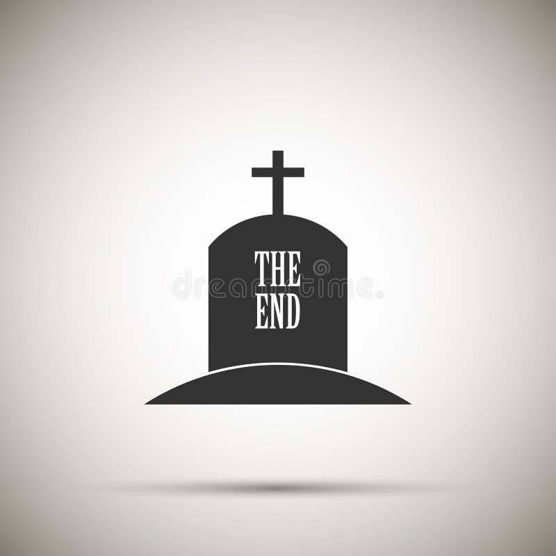 Tomb Icon. Christian Death Symbol Stock Vector - Illustration of ...