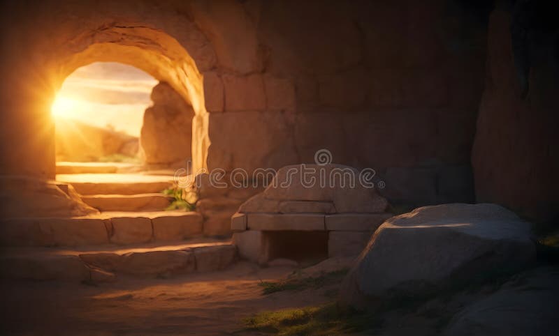 Resurrection of Jesus Christ As in Bible Stock Image - Image of ...