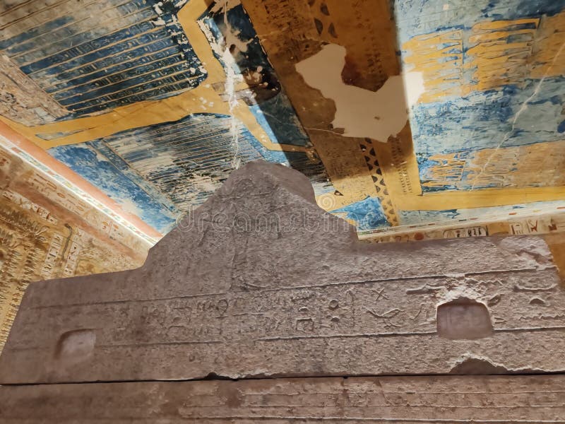 Tomb of Ramses IV. KV 2 stock photo. Image of wood, blue - 379467670