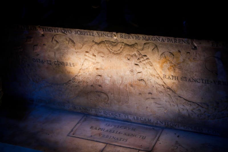 The Tomb of Raphael Inside the Pantheon Editorial Photo - Image of ...