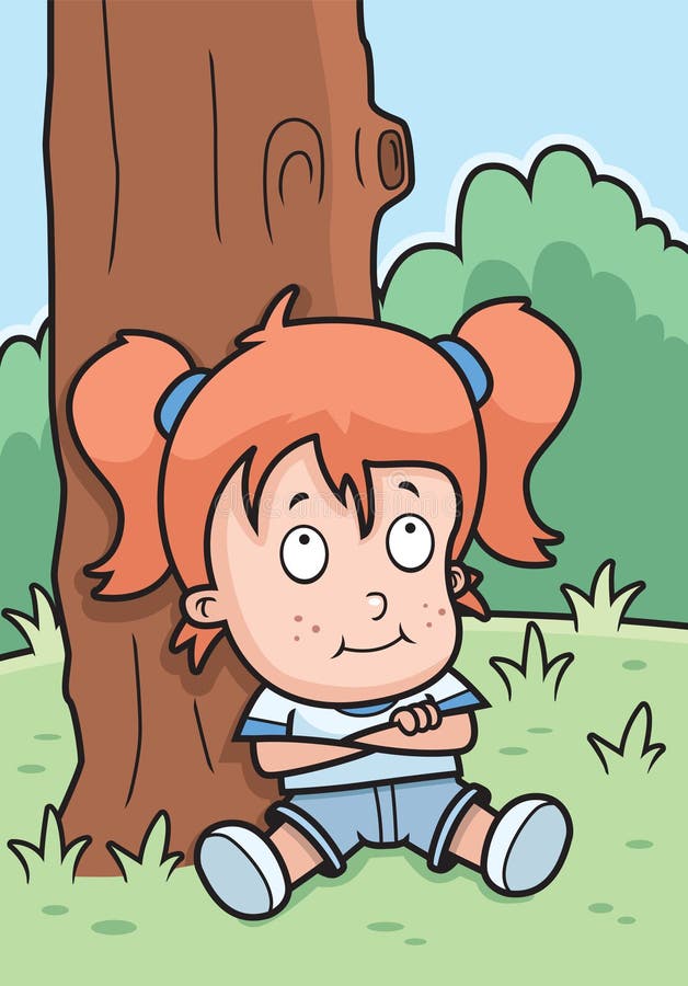 Tomboy stock vector. Illustration of dreaming, youth, sitting - 6661921