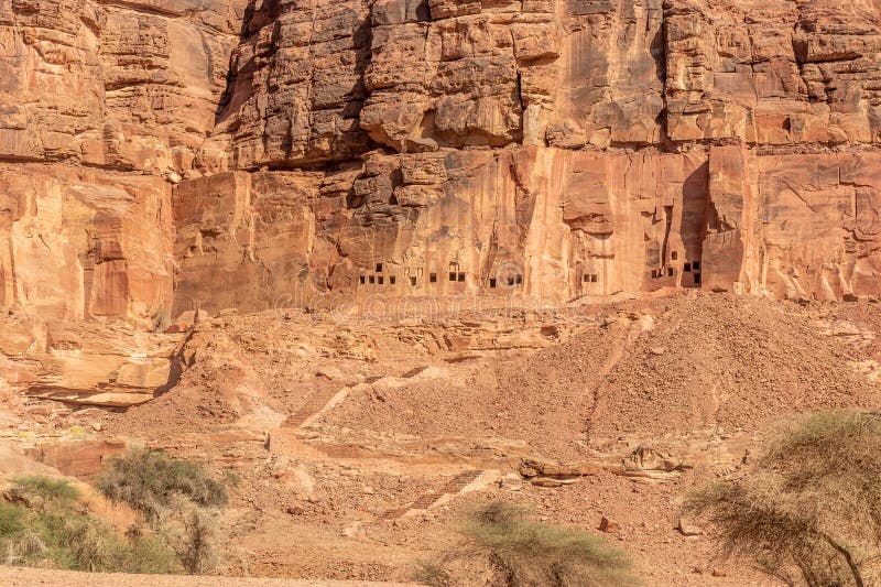 Tombs of Dadan Site in Al Ula, Saudi Arab Stock Image - Image of ...