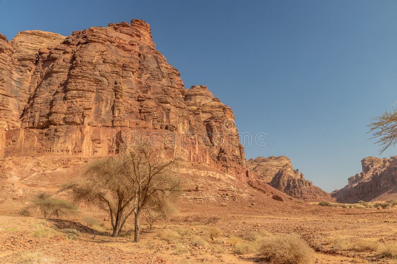 Tombs of Dadan Site in Al Ula, Saudi Arab Stock Image - Image of desert ...