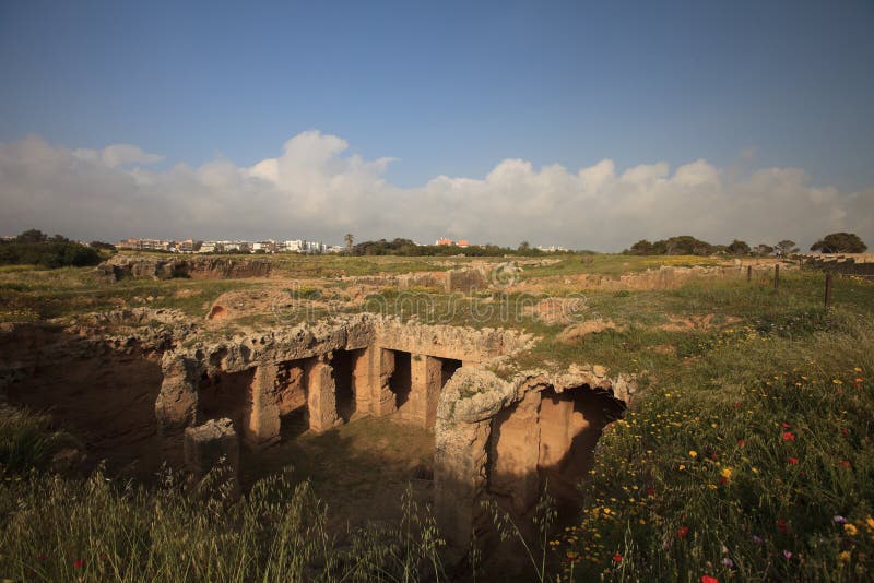 Tombs of the Kings in Paphos, Cyprus in the Spring Stock Photo - Image ...