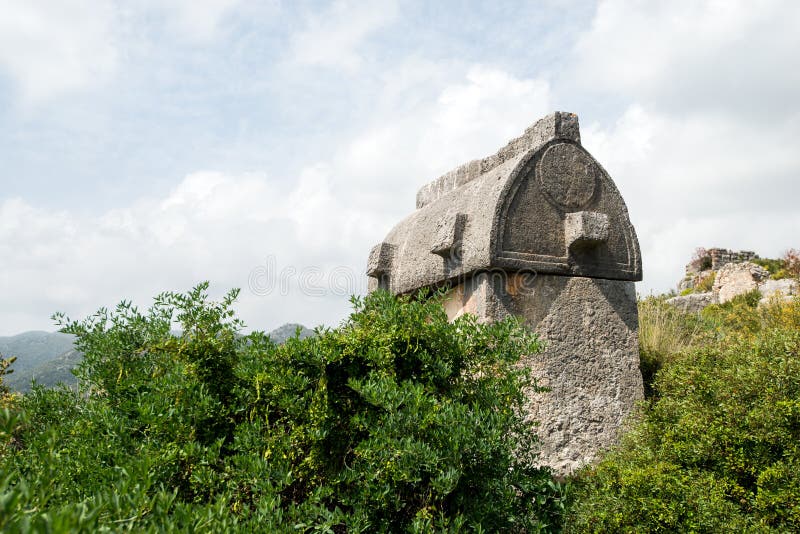 Tombs - Lycian Way in Turkey Stock Photo - Image of kekova, greek: 70794672