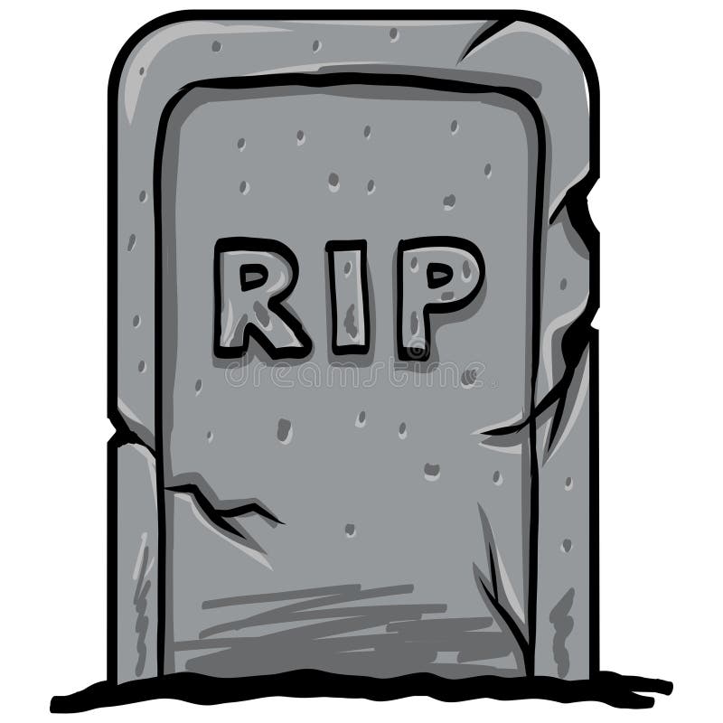 Tombstone Drawing Cartoon Illustration Art Vector Stock Vector ...