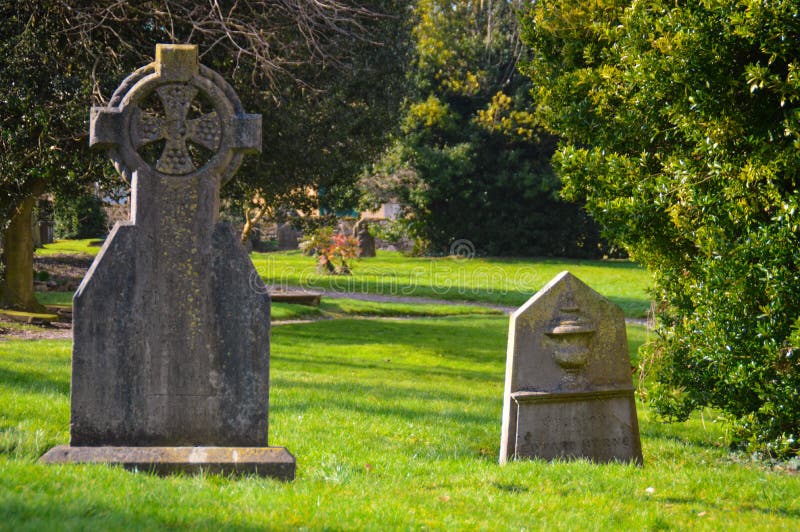 Tombstone in a Gothic Graveyard Editorial Stock Image - Image of grave ...