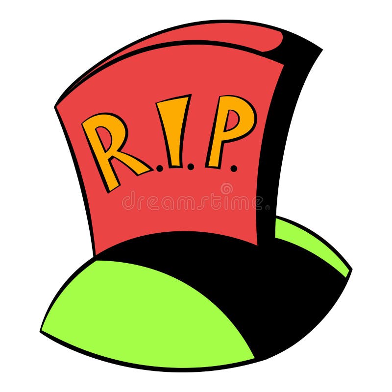 Tombstone RIP icon cartoon stock vector. Illustration of peace - 88453590