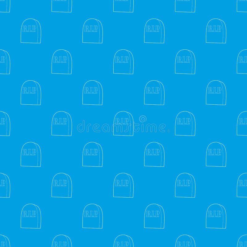 Tombstone with RIP Pattern Vector Seamless Blue Stock Vector ...