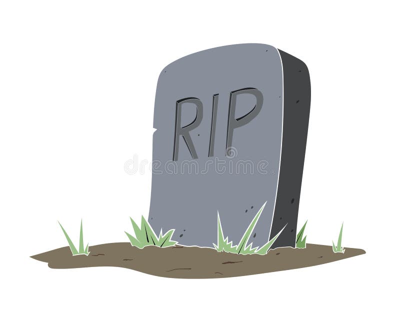 Tombstone with RIP text stock vector. Illustration of vector - 185706056