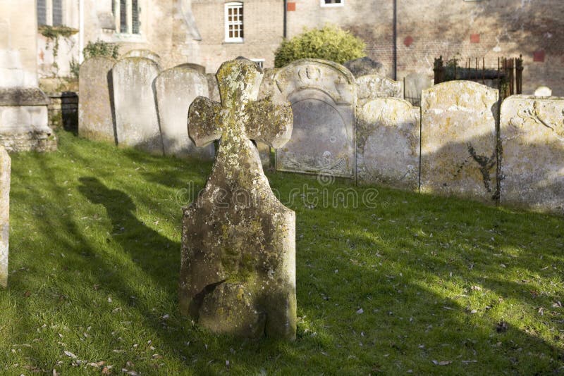 Tombstones at an Old Graveyard Stock Image - Image of cemetery, aging ...