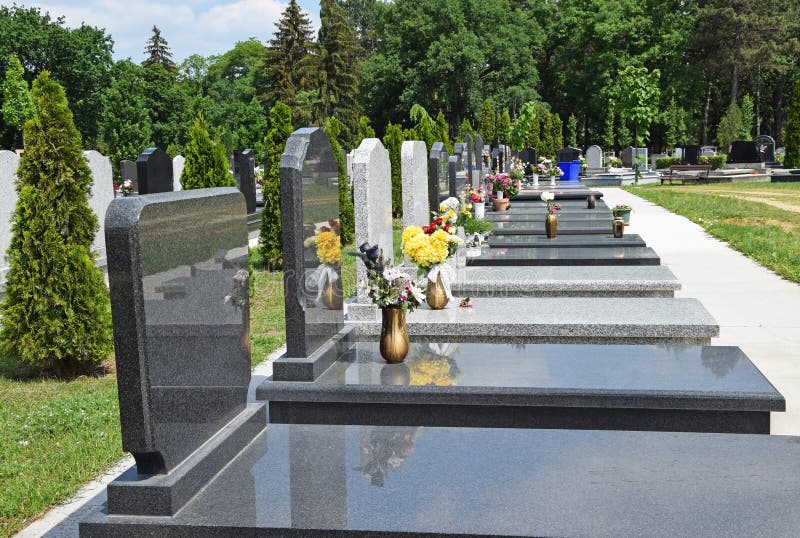 Tombstones in the Public Cemetery Stock Image - Image of public ...