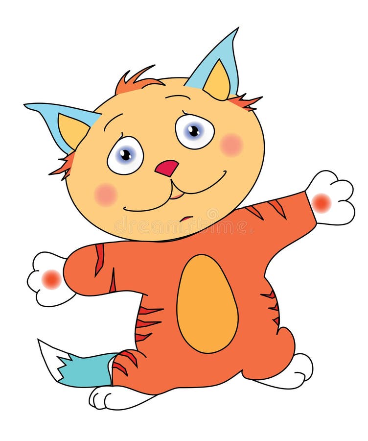 Tomcat cartoon stock vector. Illustration of pillow, cats - 17547455