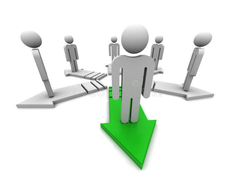 Tome la decisión correcta stock de ilustración. Ilustración de muestra ...