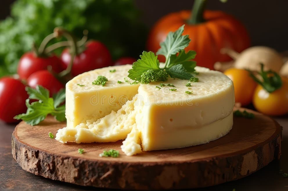 Tomme Crayeuse Cheese Showcase Stock Illustration - Illustration of ...