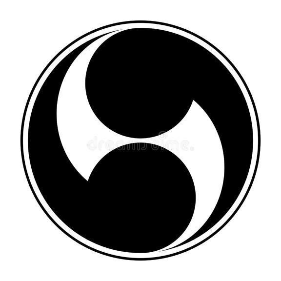 Tomoe Symbol Icon in a Circle Stock Illustration - Illustration of logo ...