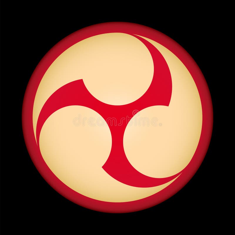 Japanese Tomoe Design, a Comma-like Swirl Symbol and Taiko Drum Pattern ...