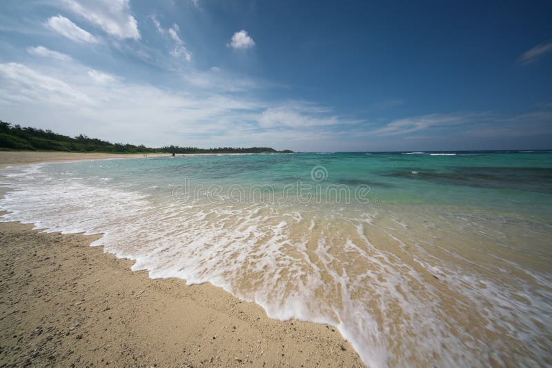 Tomori Beach at Low Tide in Amami Oshima, Japan Stock Photo - Image of ...